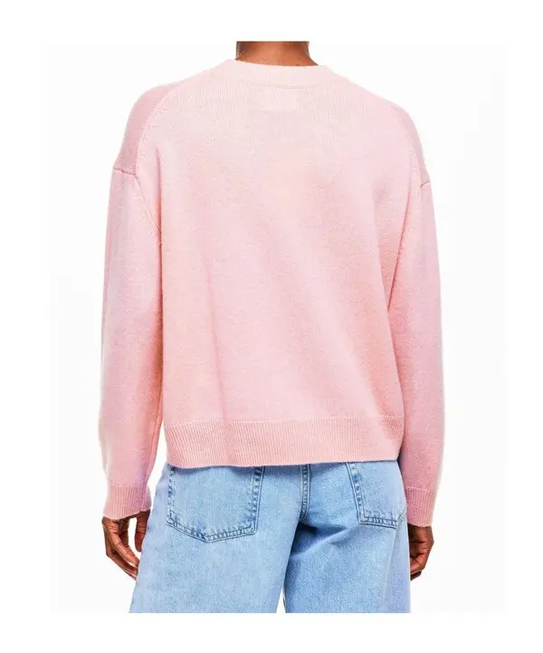 ANINE BING Long Sleeve Ribbed Trim Sweatshirt