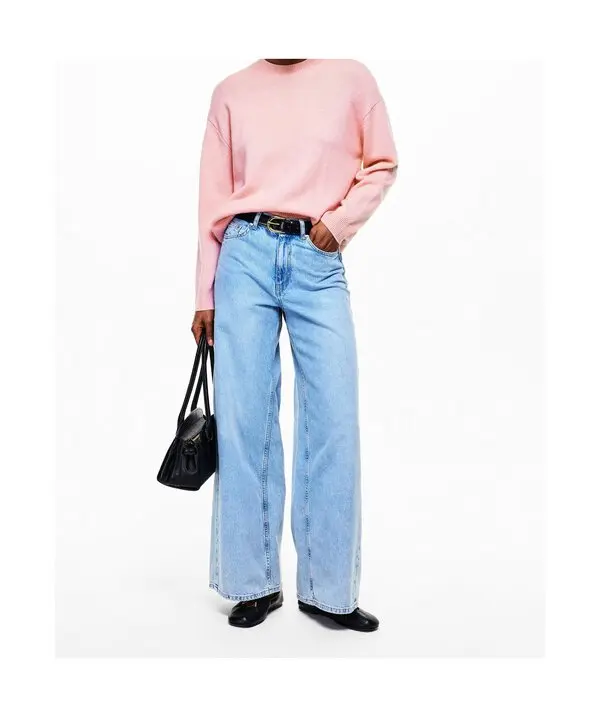 ANINE BING Long Sleeve Ribbed Trim Sweatshirt