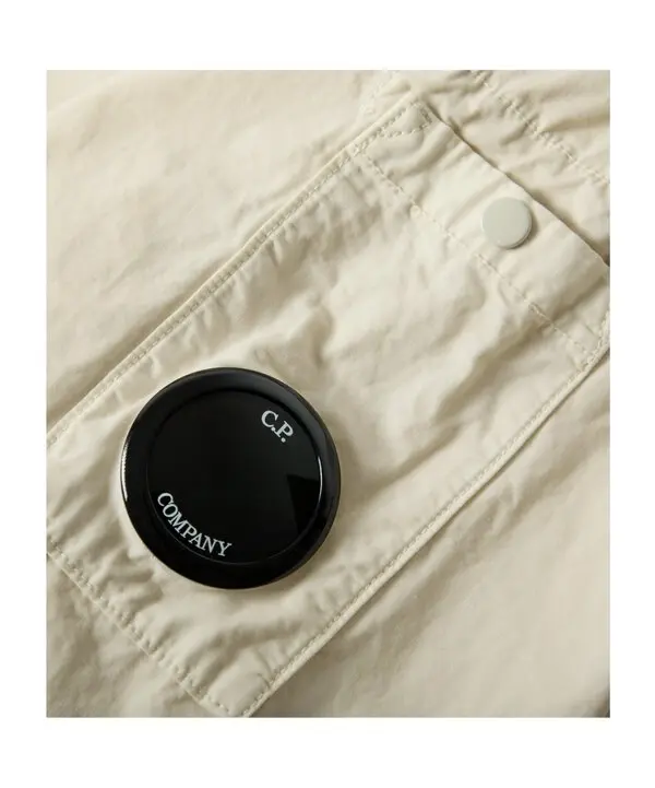 C.P. COMPANY Zip-up Shirt Jacket With Collar And Sleeve Lens Detail