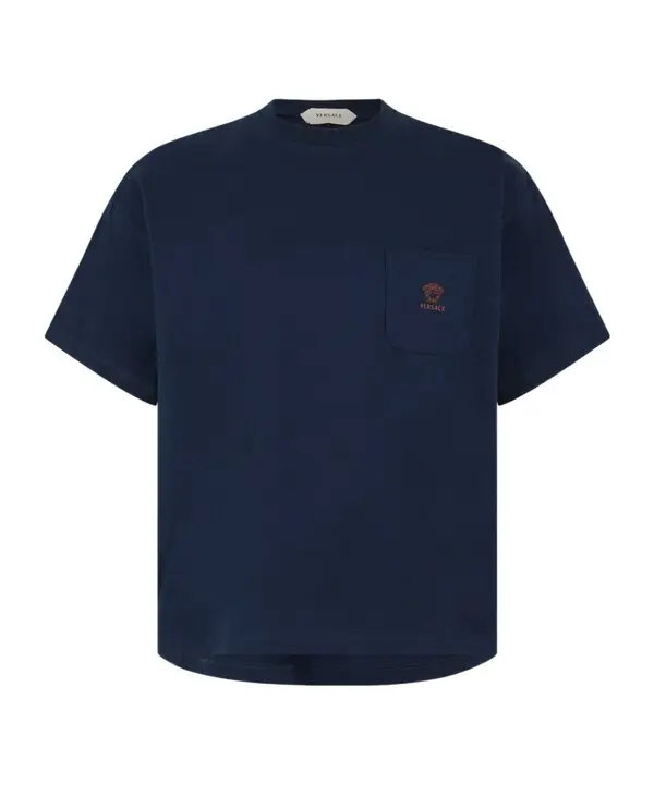 Versace Logo Short-sleeved T-shirt - Black