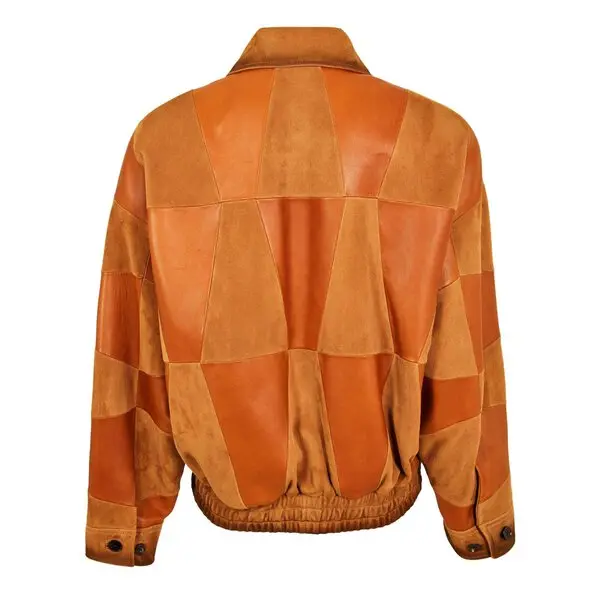 Versace Paneled Leather Jacket