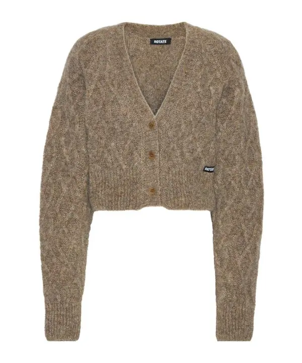 ROTATE BY BIRGER CHRISTENSEN Sussi Button-front Long-sleeve Knit Top