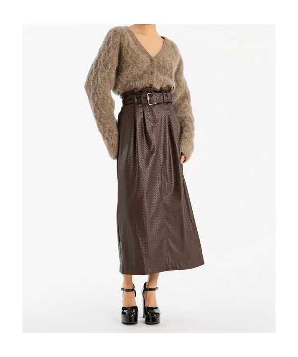 ROTATE BY BIRGER CHRISTENSEN Sussi Button-front Long-sleeve Knit Top