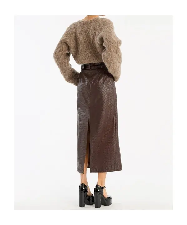 ROTATE BY BIRGER CHRISTENSEN Sussi Button-front Long-sleeve Knit Top