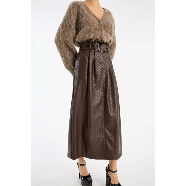 ROTATE BY BIRGER CHRISTENSEN Sussi Button-front Long-sleeve Knit Top
