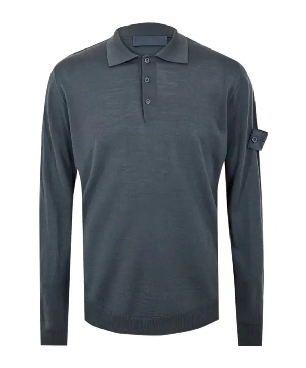 Stone Island Ghost Long Sleeve Polo Shirt