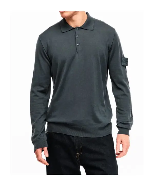 Stone Island Ghost Long Sleeve Polo Shirt