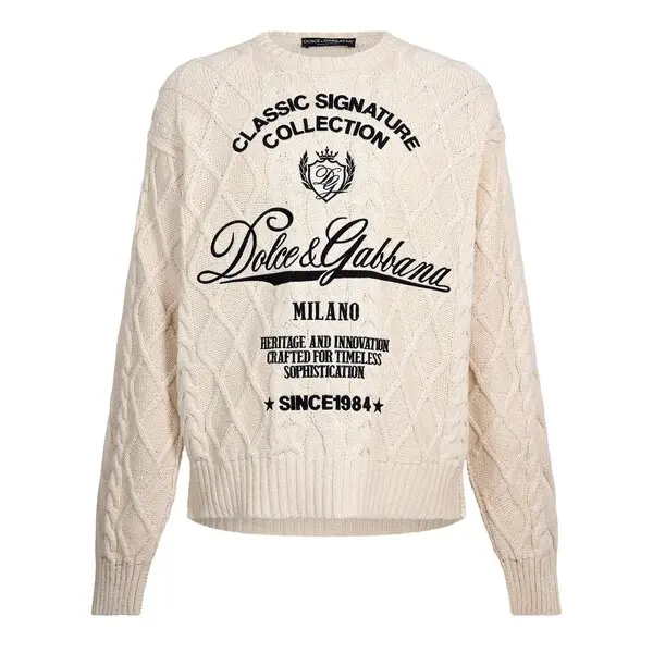 Dolce & Gabbana Knitted Jumper With Letter Print