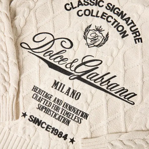 Dolce & Gabbana Knitted Jumper With Letter Print