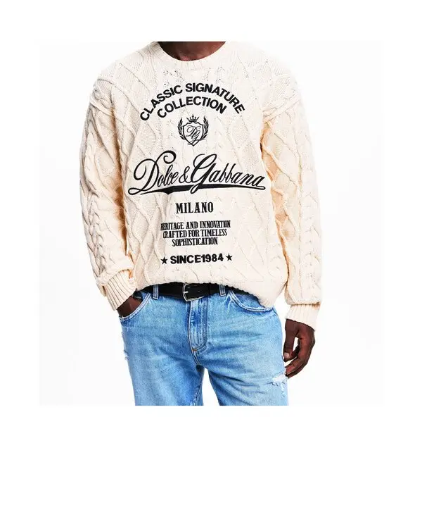 Dolce & Gabbana Knitted Jumper With Letter Print