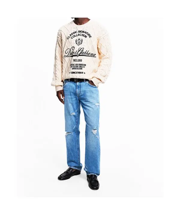 Dolce & Gabbana Knitted Jumper With Letter Print