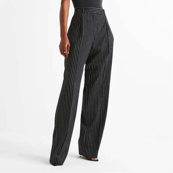 TOM FORD Striped Tailored Straight Leg Trousers