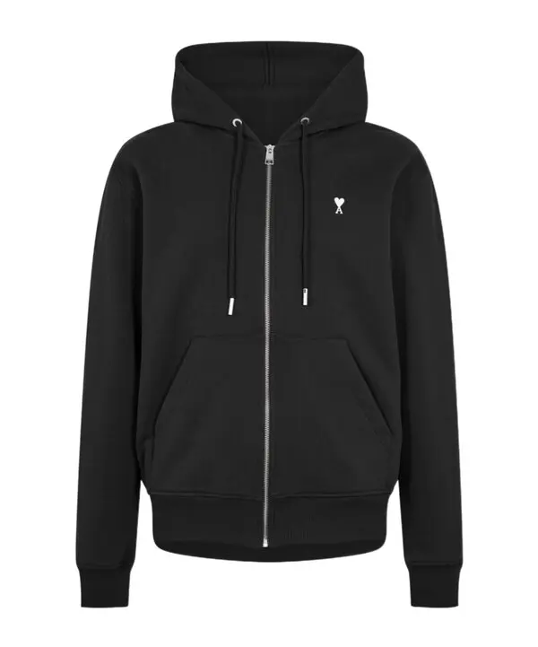 AMI Paris Hooded Zip-up Sweatshirt