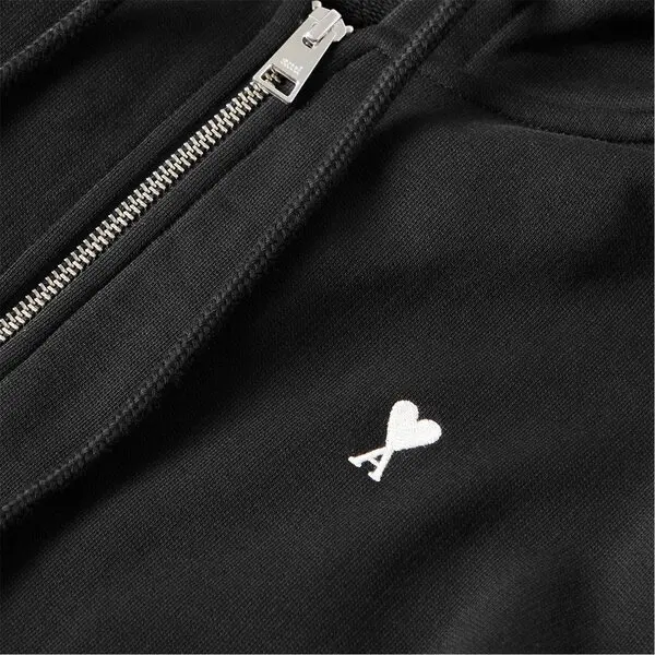 AMI Paris Hooded Zip-up Sweatshirt