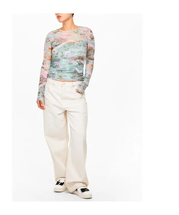 Off-White Double-layer Fabric Top