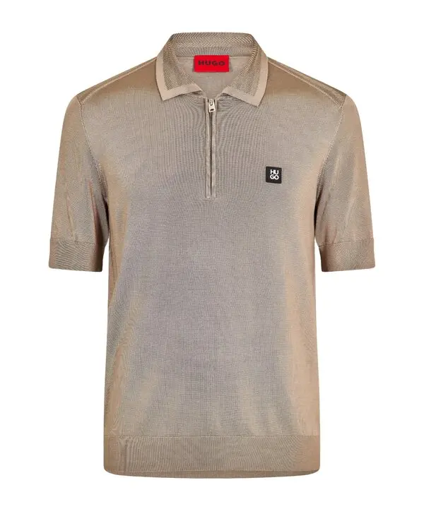 Hugo Boss Short-sleeved Zip-up Polo Shirt
