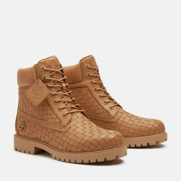 Timberland 6-inch Woven Leather Lace-up Boots