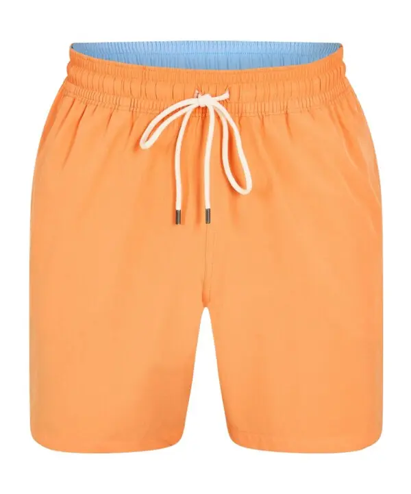 Polo Ralph Lauren Traveller Swim Shorts With Drawstring Waist - Orange