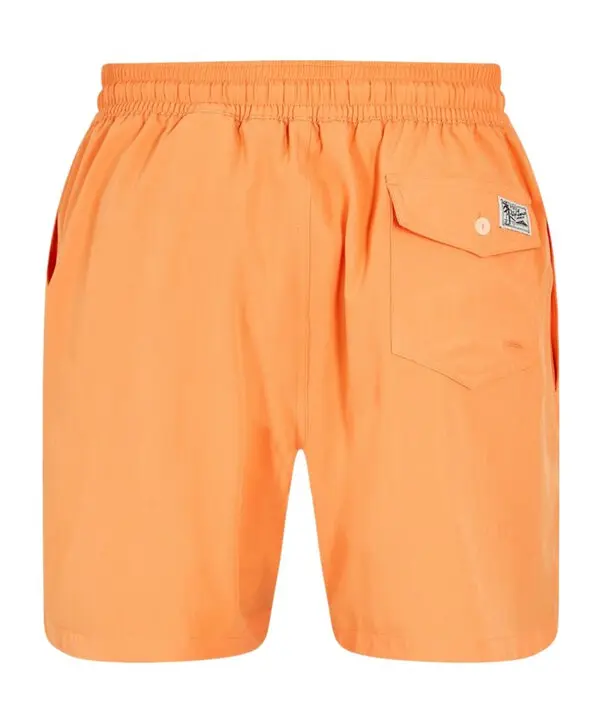 Polo Ralph Lauren Traveller Swim Shorts With Drawstring Waist - Orange