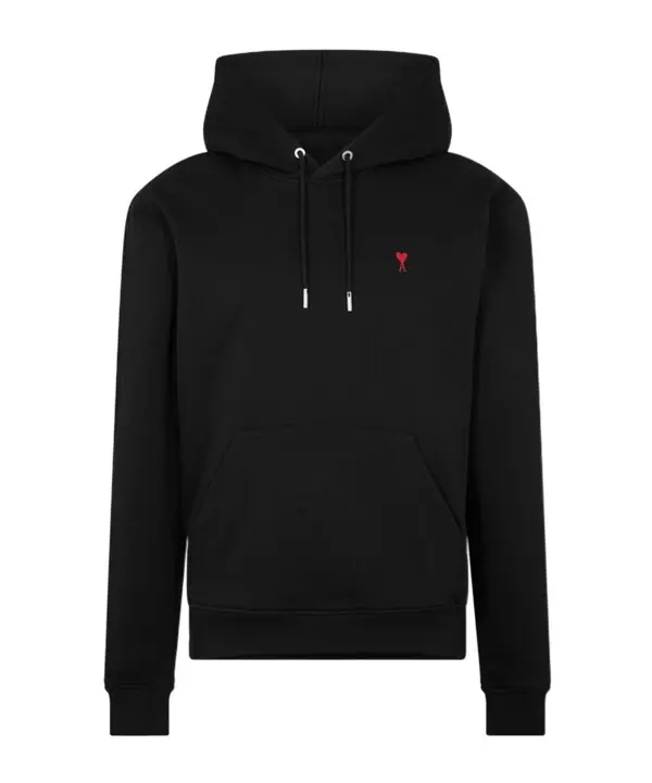 AMI Paris Logo Hoodie - Black