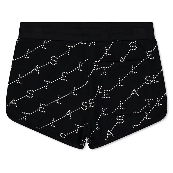 Stella McCartney Monogrammed Fleece Jogger Shorts - Black