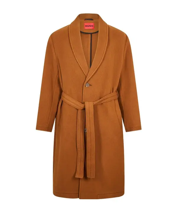 Hugo Boss Stylish Minimalist Long Overcoat