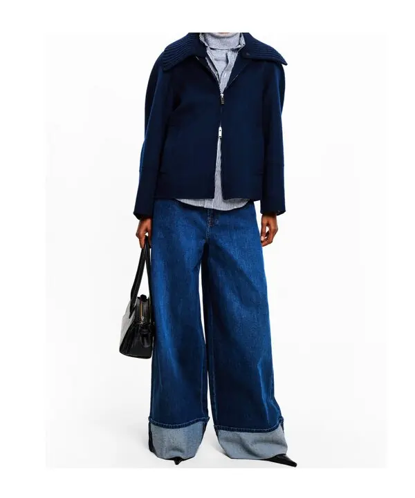 JOSEPH Zippered Long-sleeved Knit Cardigan