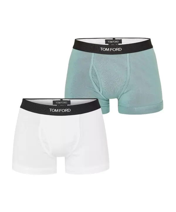 TOM FORD Plain Cotton Boxer Briefs, 2-pack