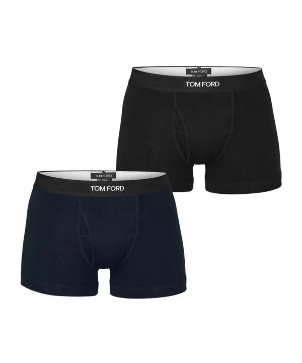 TOM FORD Plain Cotton Boxer Briefs, 2-pack