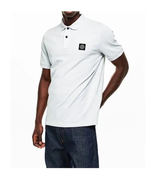 Stone Island Cotton Compass Logo Polo Shirt
