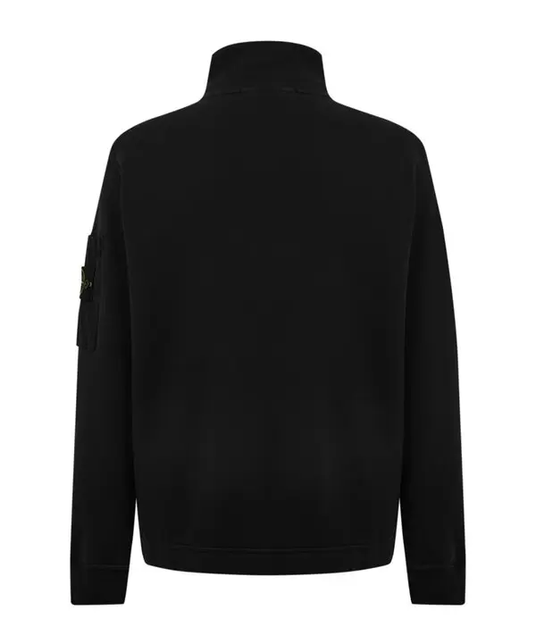 Stone Island Logo Zip-up Sweatshirt