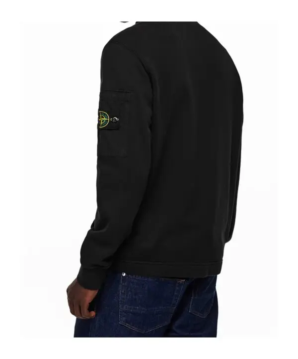 Stone Island Logo Zip-up Sweatshirt