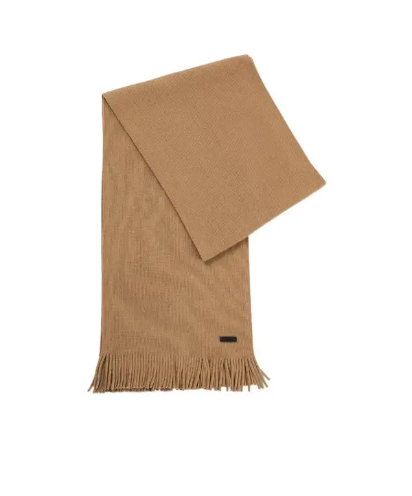 Hugo Boss Albas Wool Logo Scarf