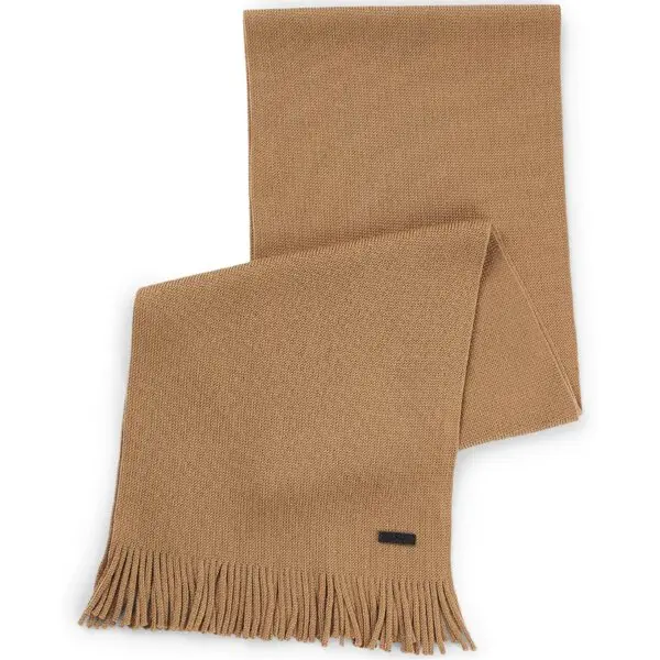 Hugo Boss Albas Wool Logo Scarf