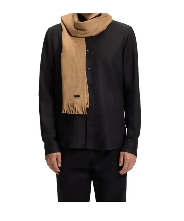 Hugo Boss Albas Wool Logo Scarf