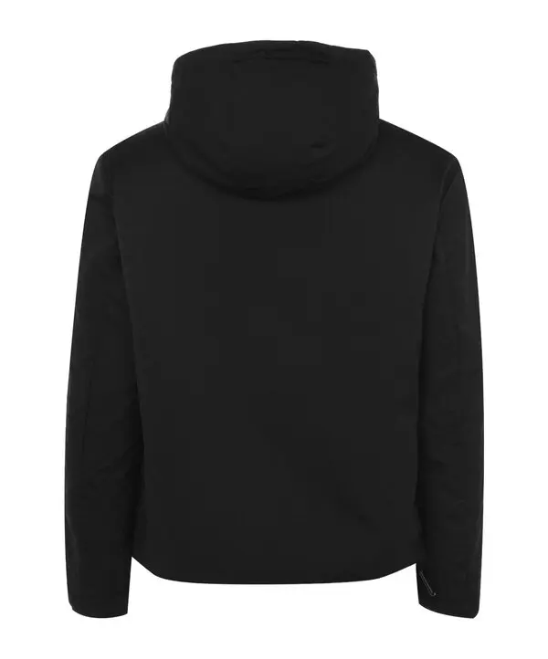 Emporio Armani Windproof And Waterproof Hooded Jacket With Printed Design