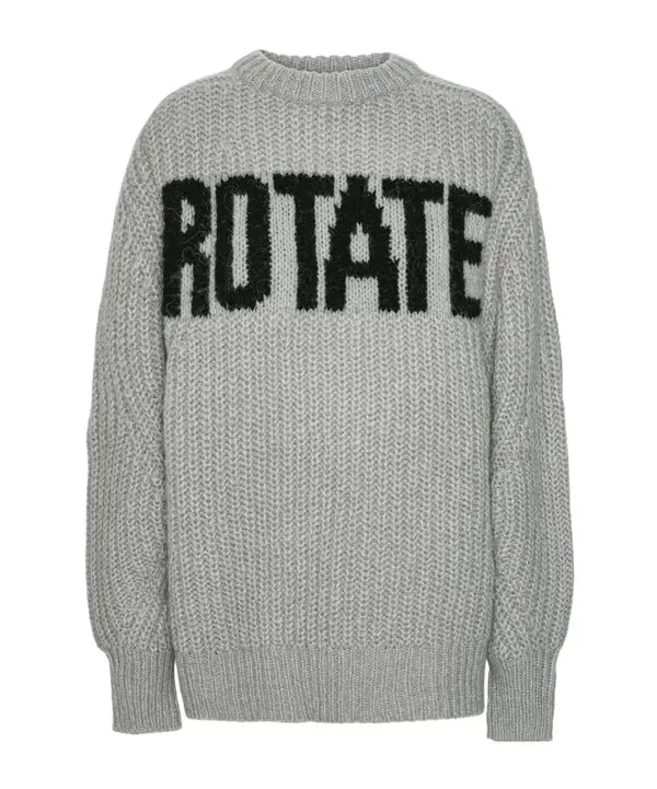 ROTATE BY BIRGER CHRISTENSEN Logo Long-sleeve Sweater
