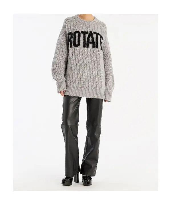 ROTATE BY BIRGER CHRISTENSEN Logo Long-sleeve Sweater