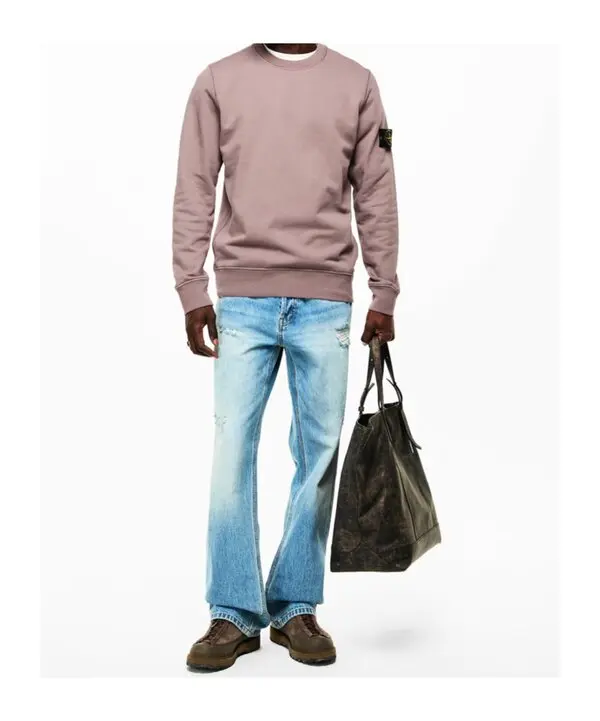 Stone Island Logo Crew Neck Sweatshirt