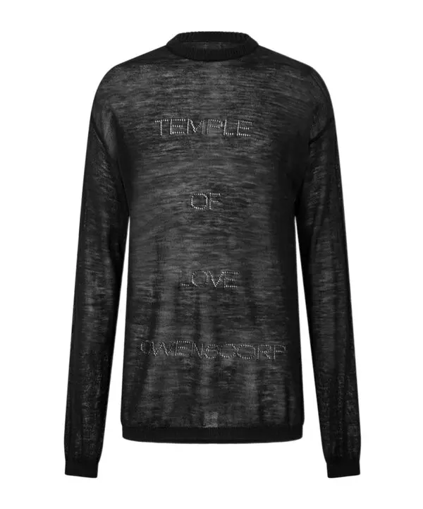 Rick Owens Temple Sheer Sweat Crew Neck Jumper
