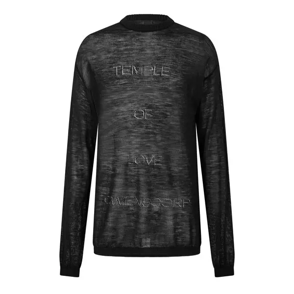 Rick Owens Temple Sheer Sweat Crew Neck Jumper