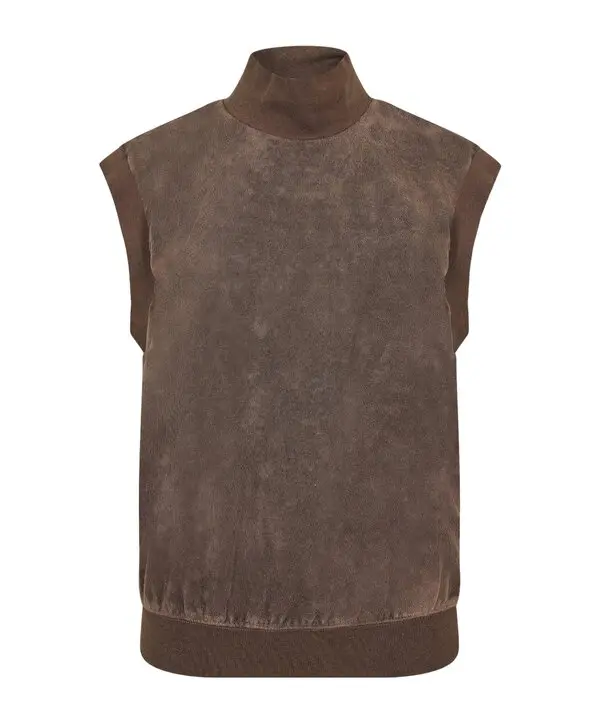 Fear Of God High-neck Ribbed Vest - Brown