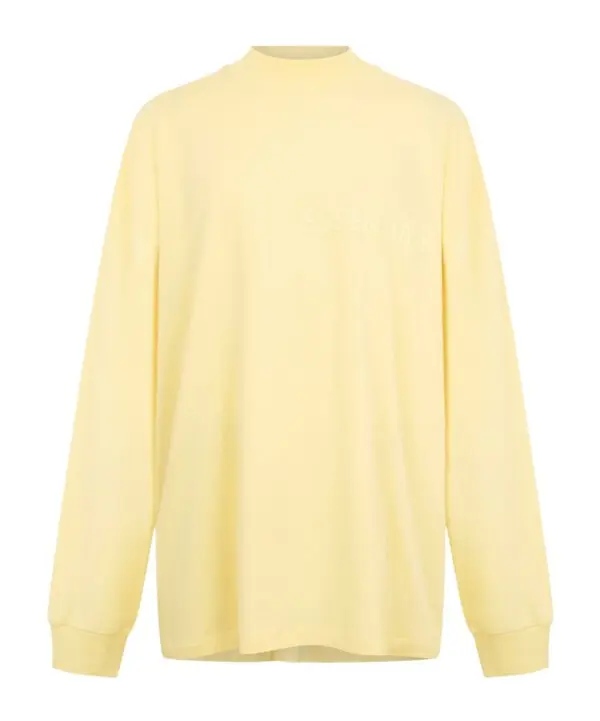 Fear Of God Logo Long Sleeve T-shirt - Nude