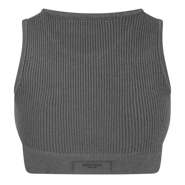 Fear Of God Logo Detail Ribbed Cropped Vest