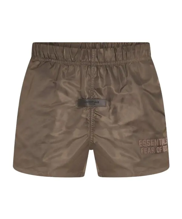 Fear Of God Logo Track Shorts - Brown