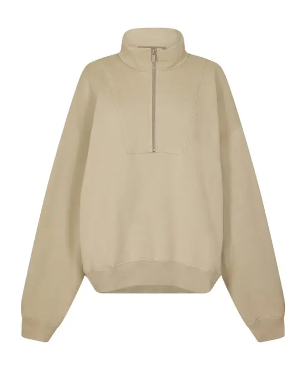 Fear Of God Half-zip Pullover Sweatshirt - Nude