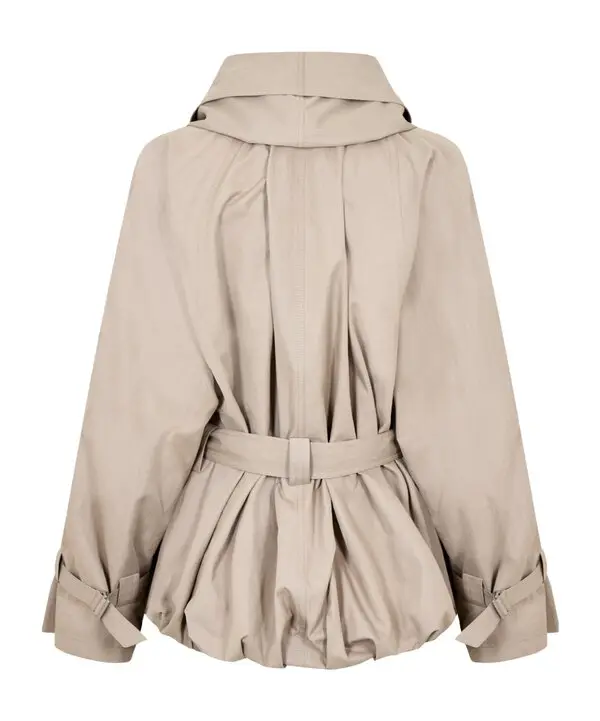 Magda Butrym Khaki Lapel Belted Jacket