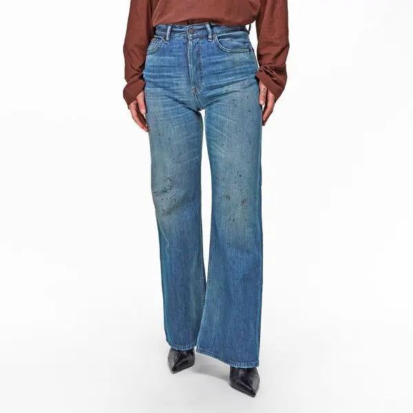 Acne Studios Wide Leg Jeans - Blue