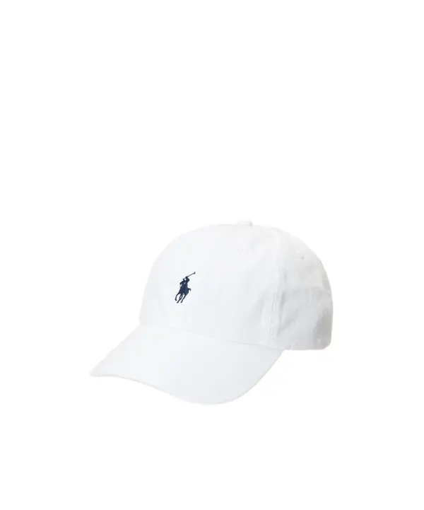 Polo Ralph Lauren Cotton Chino Pony Baseball Cap - White