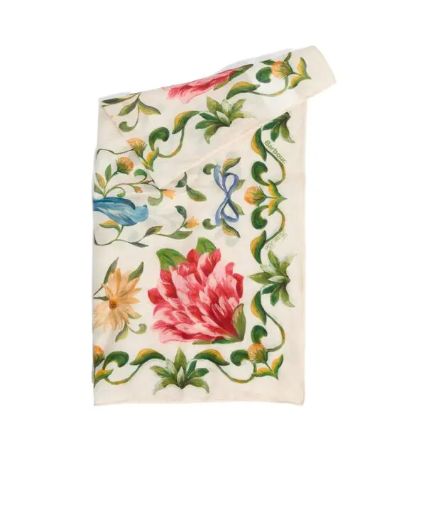 Barbour X Farm Rio Printed Scarf - White